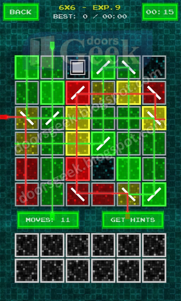 Laser Puzzle Free [Yellow 6x6] Level 9 ~ Doors Geek