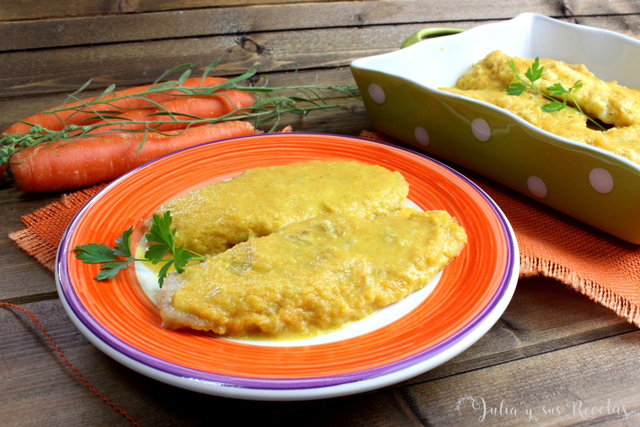 JULIA Y SUS RECETAS: Filetes de merluza en salsa de zanahorias