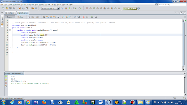 Belajar Java: kumpulan contoh pemrograman java dan outputnya