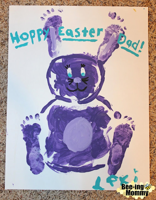 Love Note Easter Eggs & Baby Feet Bunny Painting