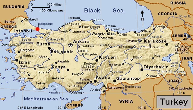 Turquia | Mapas Geográficos da Turquia