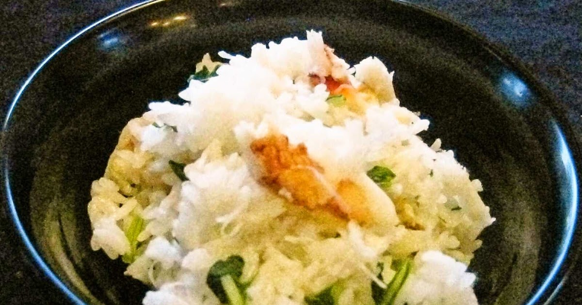 Recipes for Tom: Kani to mibuna no mazegohan / steamed rice with crab ...