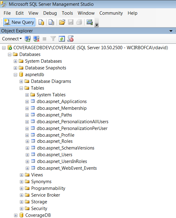 Rey David's .NET Lines: ASP.NET SQL Server Database Installation