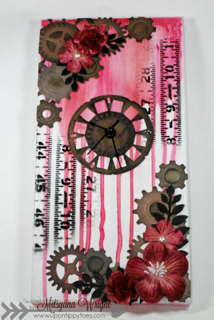 Up On Tippy Toes: Mixed Media Clock