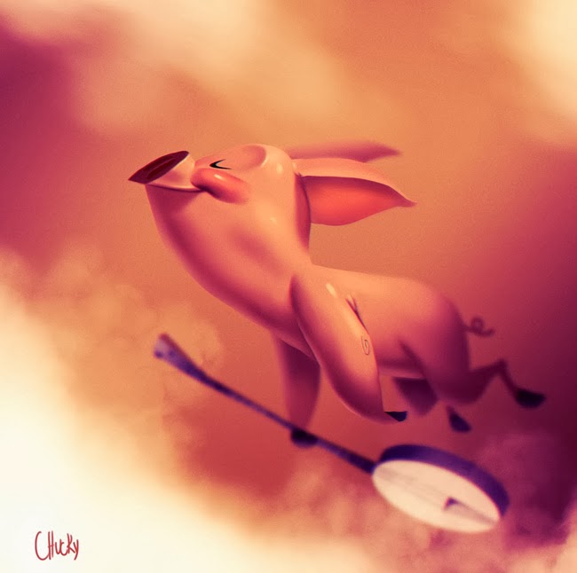 Dueling Banjo Pigs: Ricardo Chucky: Dreaming Banjo Pig