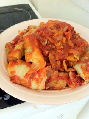 Stuffing cabbage Egyptian style: Maashi Kromb