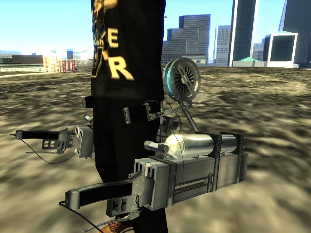 GTA Indonesia Modding : 3D Manuever Gear Shingeki no Kyojin GTA : SA Mod