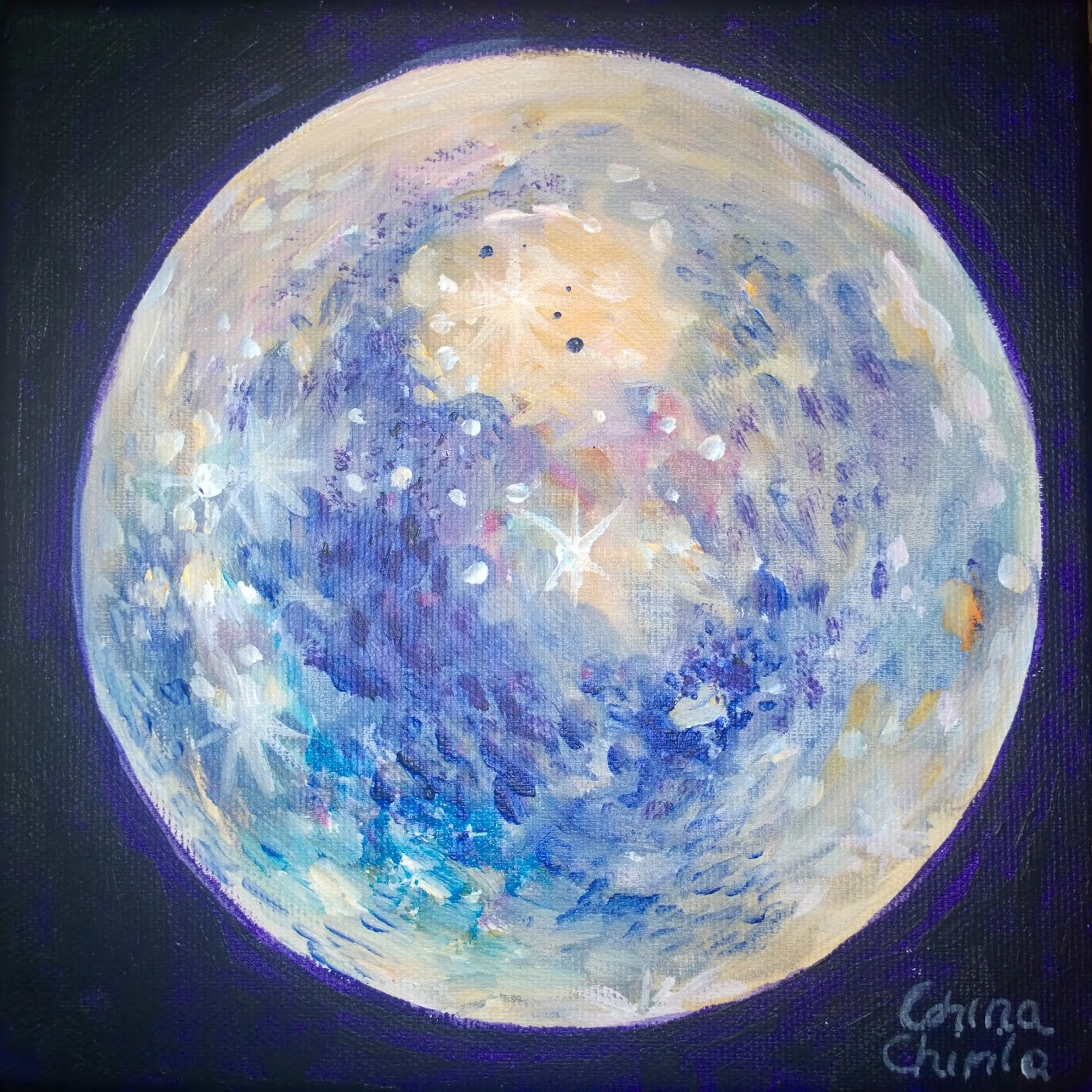 Grafica si pictura de Corina Chirila: Pamantul , Venus si Mercur