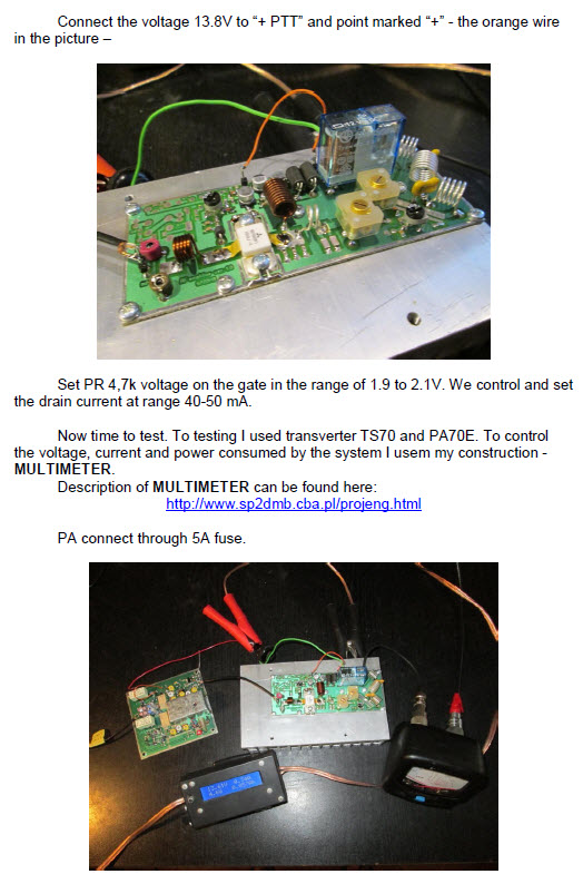 Tony Allen EI4DIB, (Drogheda,Ireland).: RF Amplifier PA70E on RD70HVF1 ...