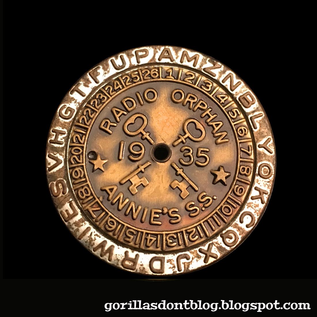 GORILLAS DON'T BLOG: Orphan Annie Decoder Badges