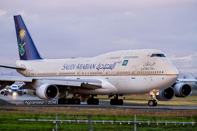 Saudi Arabian Aircraft Slides Off Manila Runway - Philippine Flight Network