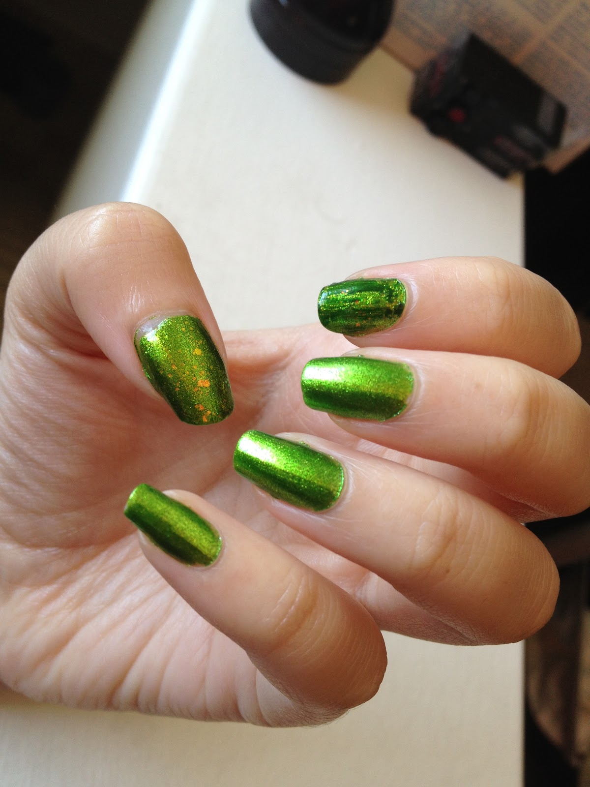 Beauty Misanthropic: Apocalyptic Nails - Kleancolor Metallic Green ...