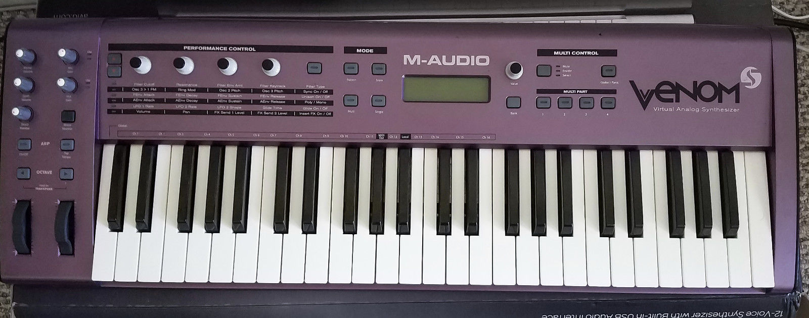 MATRIXSYNTH: Custom Purple M-Audio Venom 12 Voice Virtual Analog ...