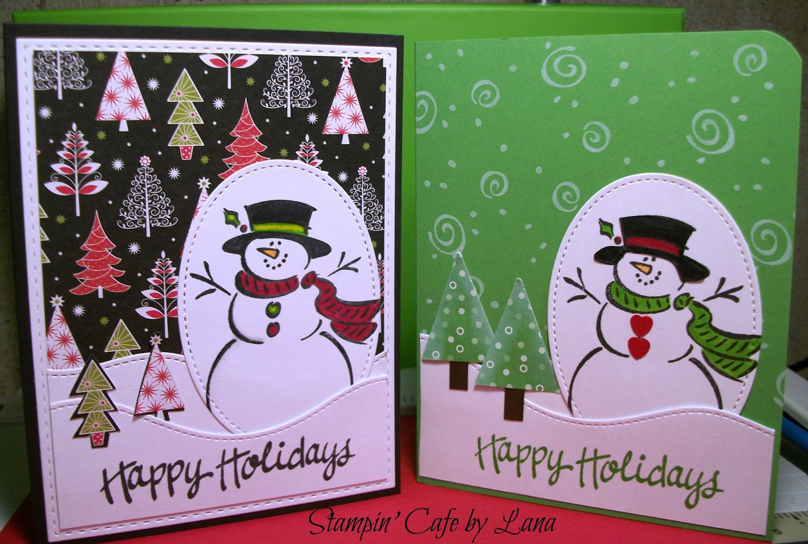 Stampin' Cafe by Lana: Snowman Cards - Happy Holidays