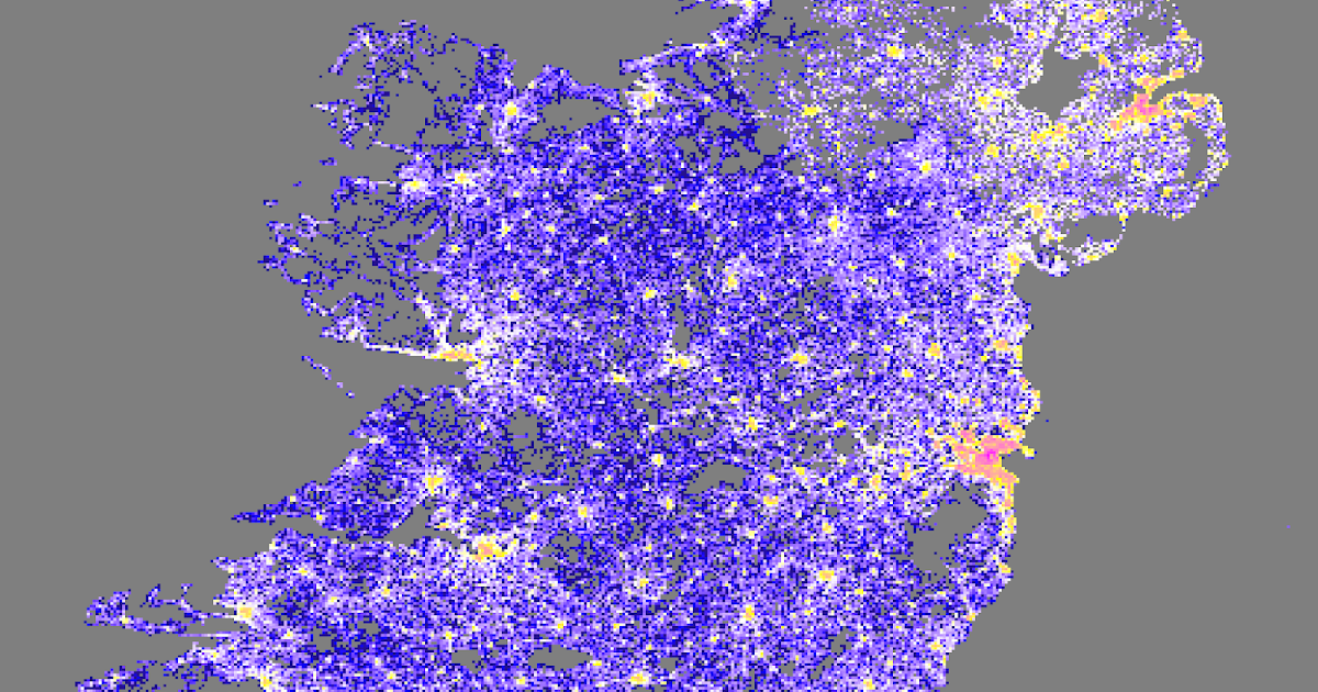 Live at the Witch Trials: Ireland Population Density Maps