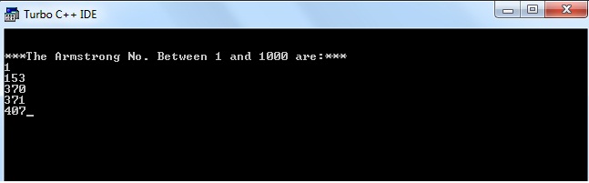 C Program to Find Armstrong Series - Sample Example