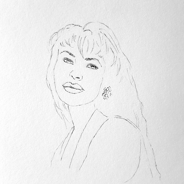 Serena Lewis: INKtober - Day 2 of 31 - Selena Quintanilla-Perez