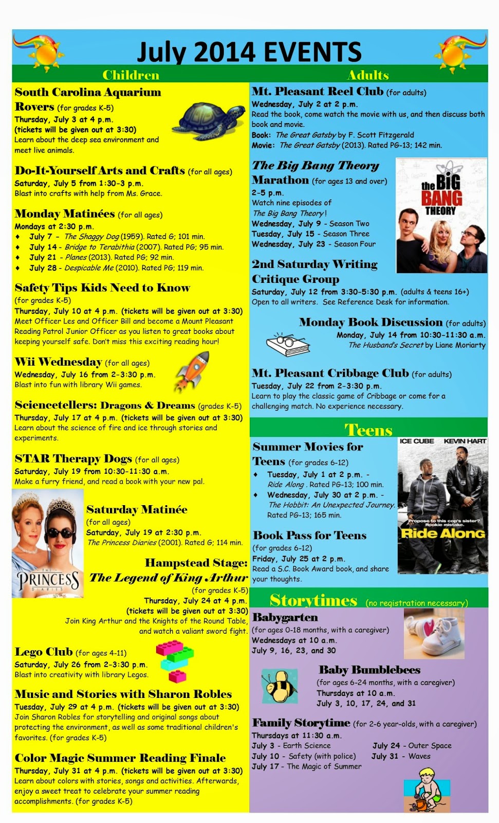 MTP Library Matters: JULY CALENDAR