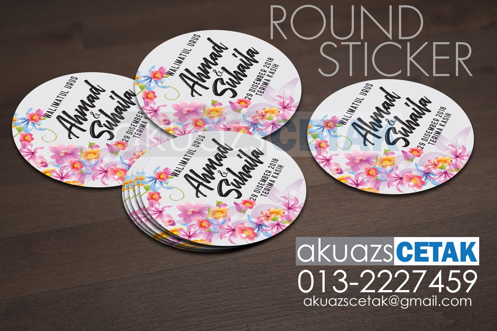 AKUAZS CETAK: STICKER BULAT
