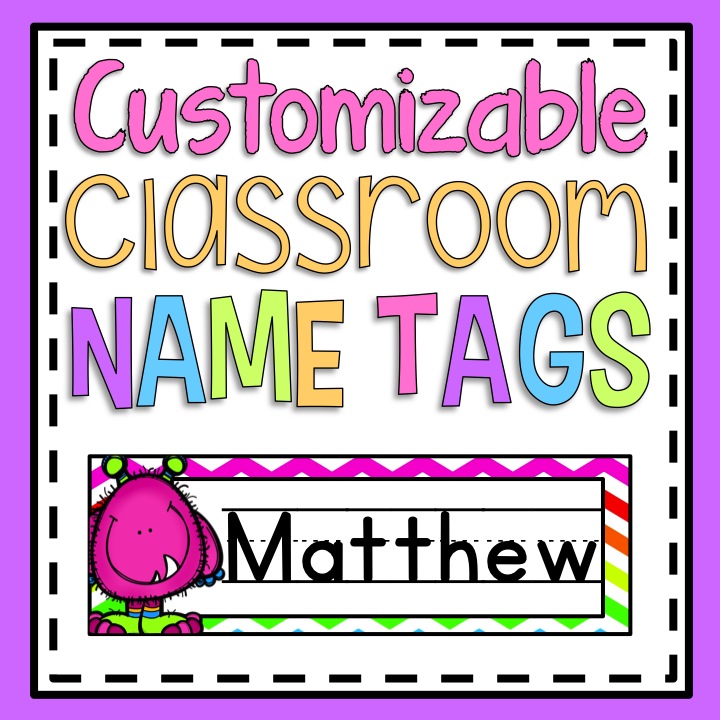 The Twenty Something Teacher: Busy TpT Day- Name Tags and Book Bins!