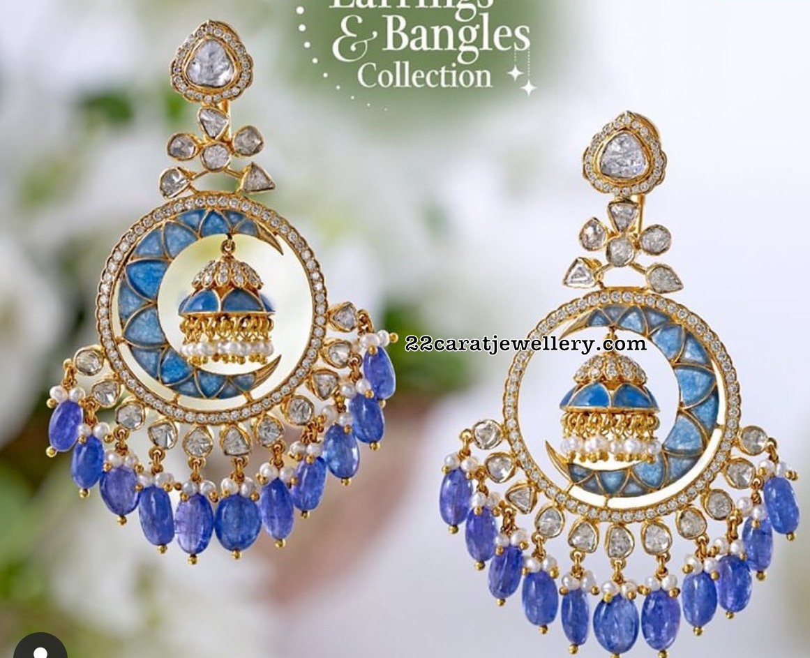Pretty Diamond Hangings by PMJ - Jewellery Designs