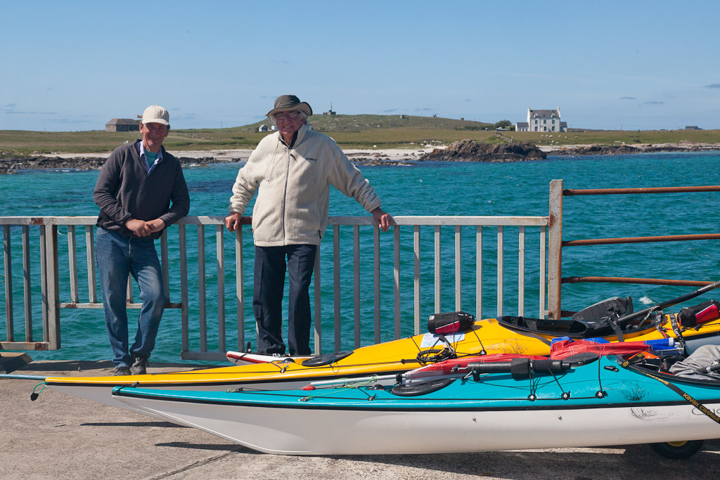 Sea kayaking with seakayakphoto.com: Well composed on Gott Bay pier, Tiree.
