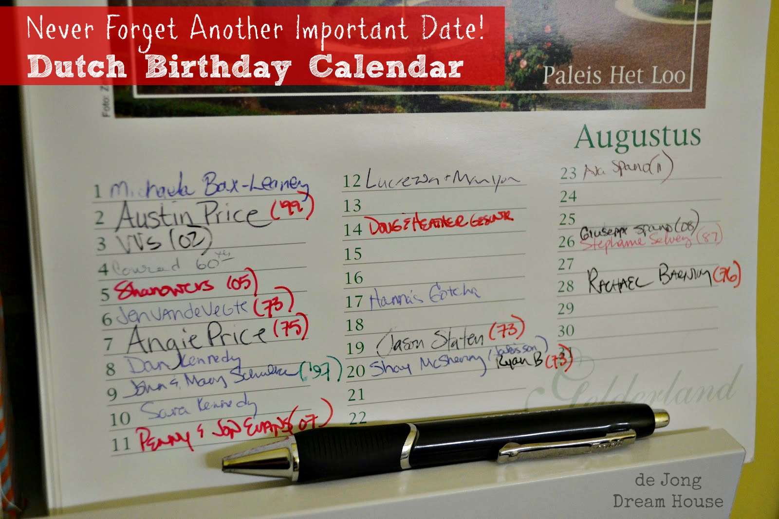 {Guest Post} Dutch Birthday Calendars - My Suburban Kitchen