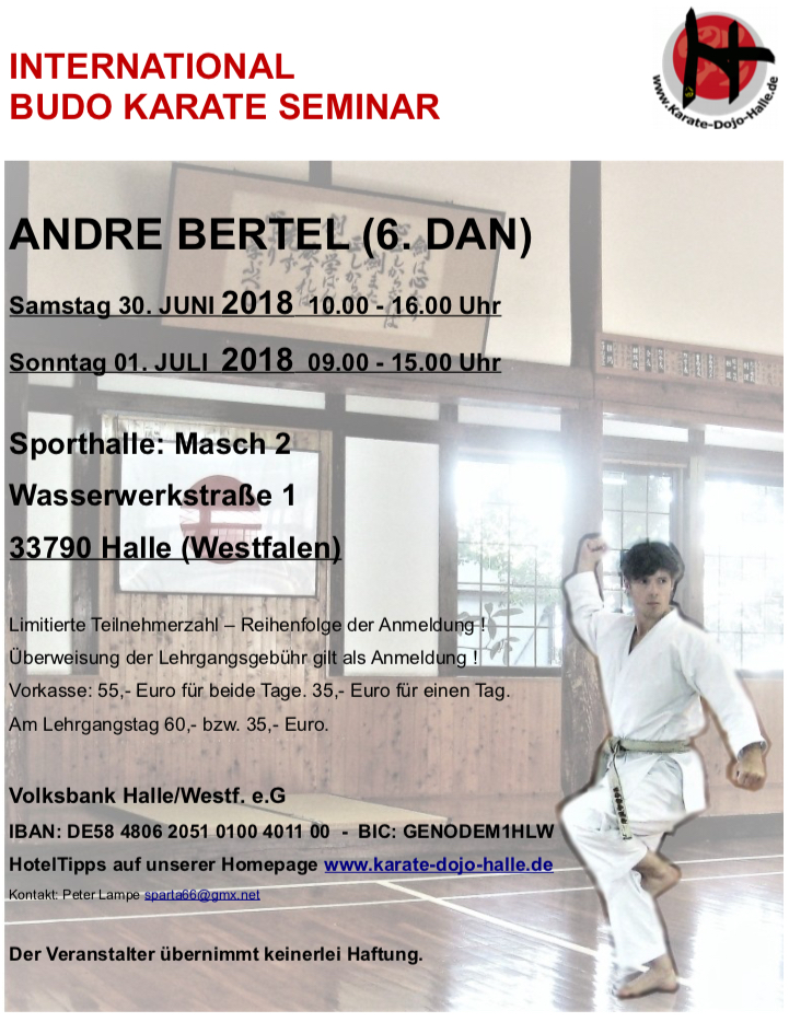André Bertel's Karate-Do: 2018 Seminars in Germany: A NEW INTERNATIONAL ...