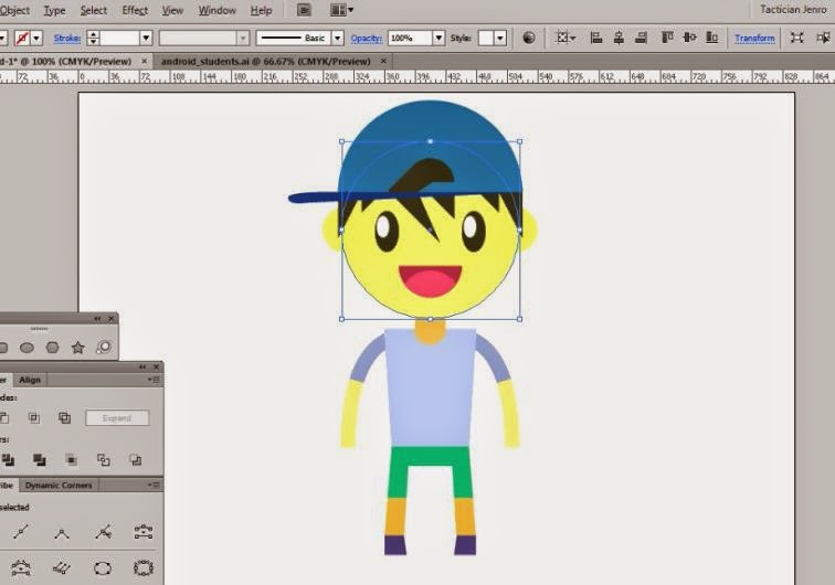 Basic Vector Characters Using Shapes - Illustrator Tutorial ~ Friendly ...