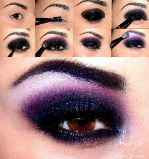 Rosa ou Pink ?: Tutorial - Passo a Passo - Make Roxo com preto