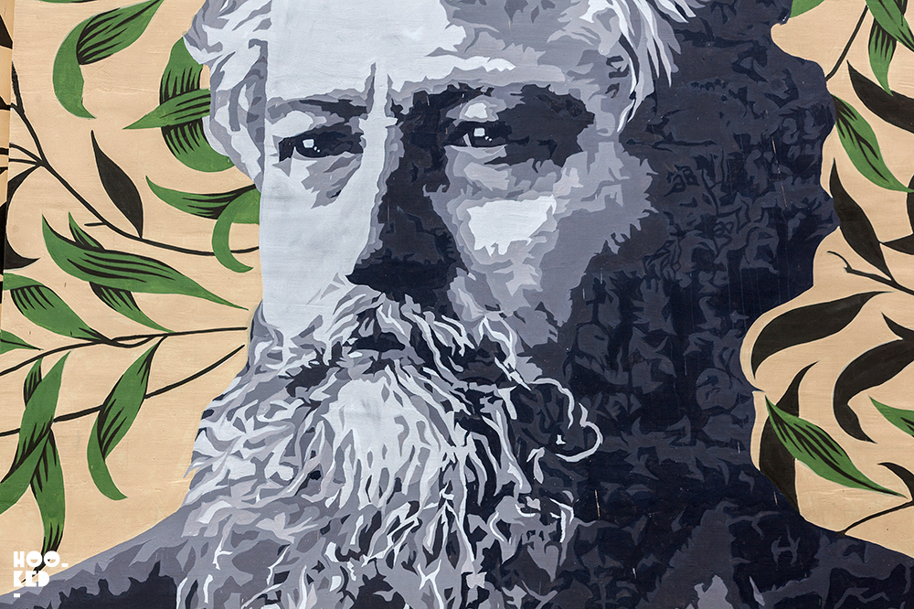 Walthamstow's William Morris Portrait Mural by ATMA | Hookedblog ...