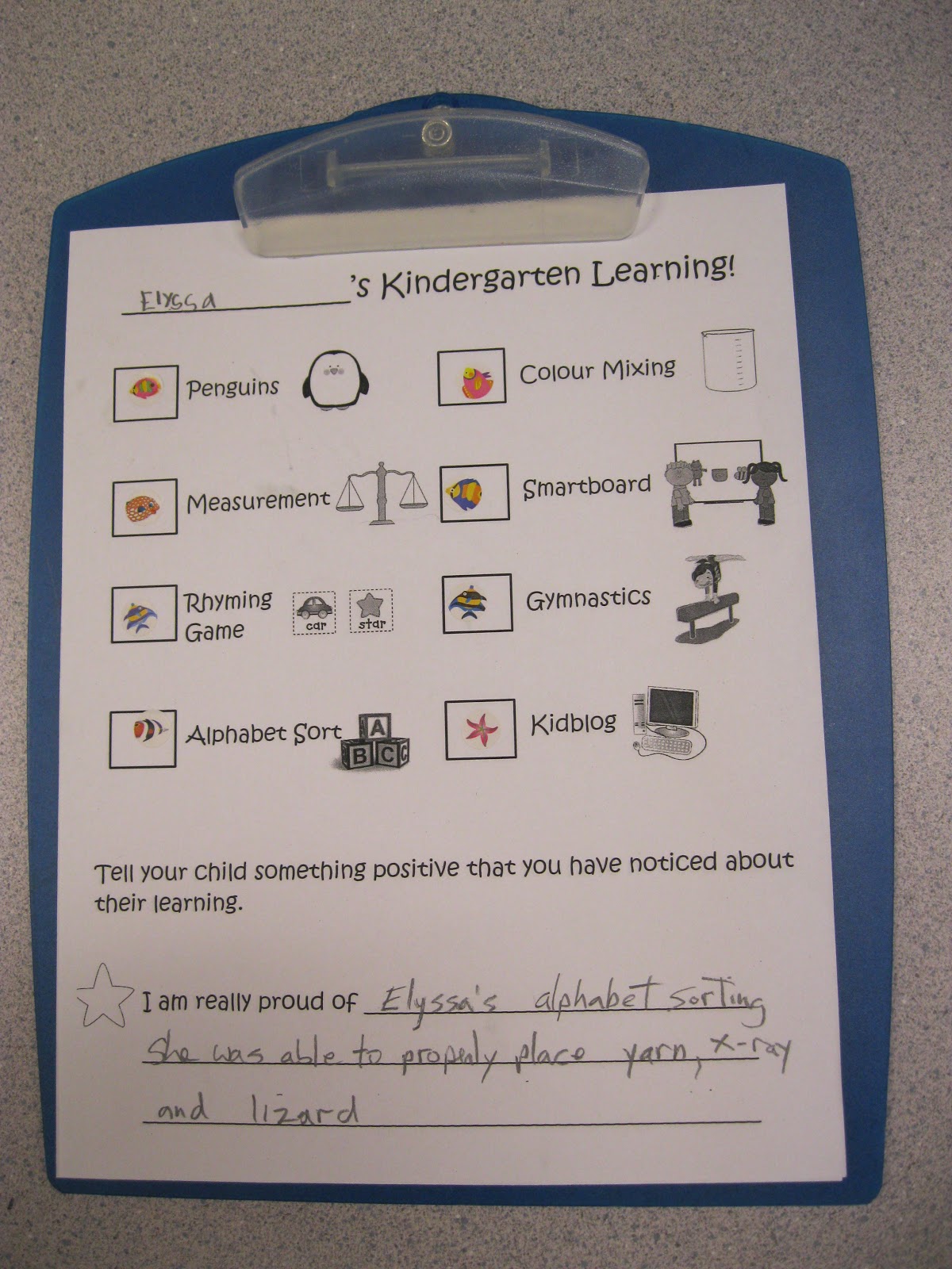 Play Learn and Grown in Kindergarten: Student Led Conferences