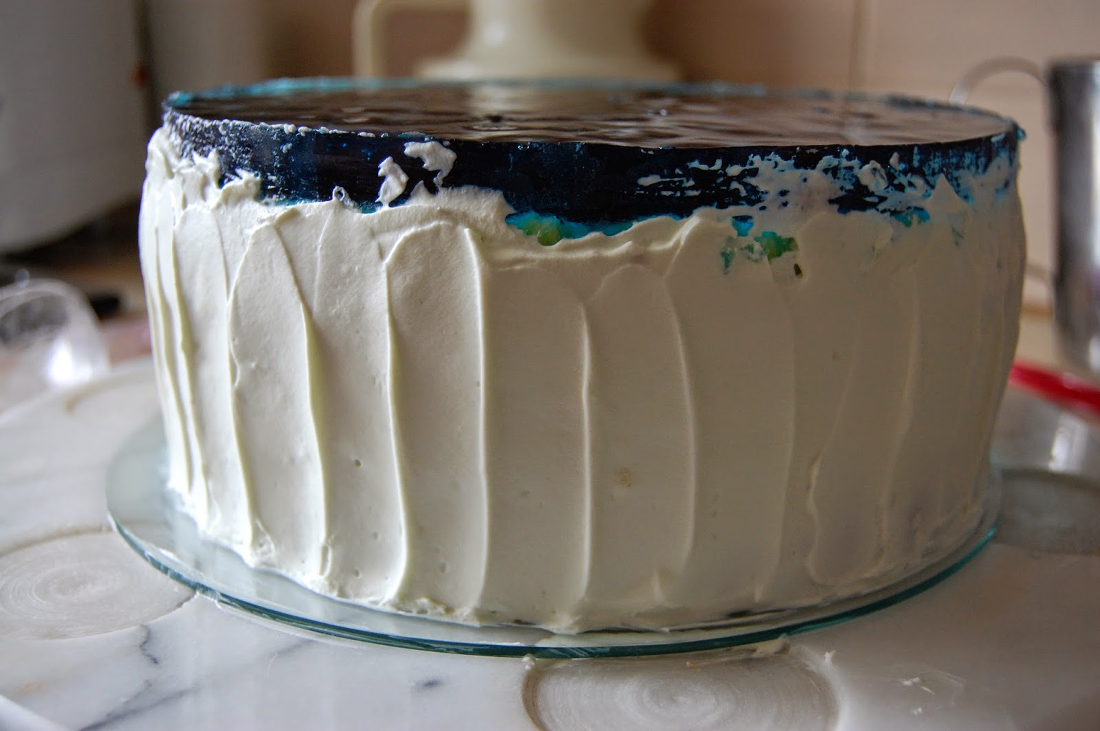 W kuchni GRA: Tort Blue Curacao z kiwi i borówkami