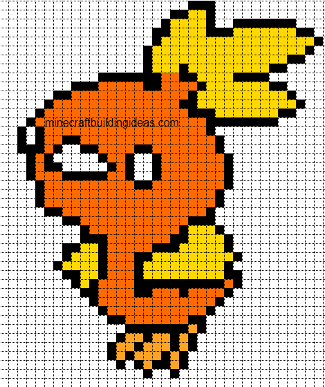 Minecraft Pixel Art Templates: Torchic