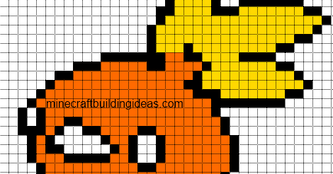 Minecraft Pixel Art Templates: Torchic