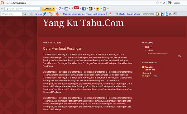Seputar Blog: Cara Membuat Postingan Artikel Blogspot
