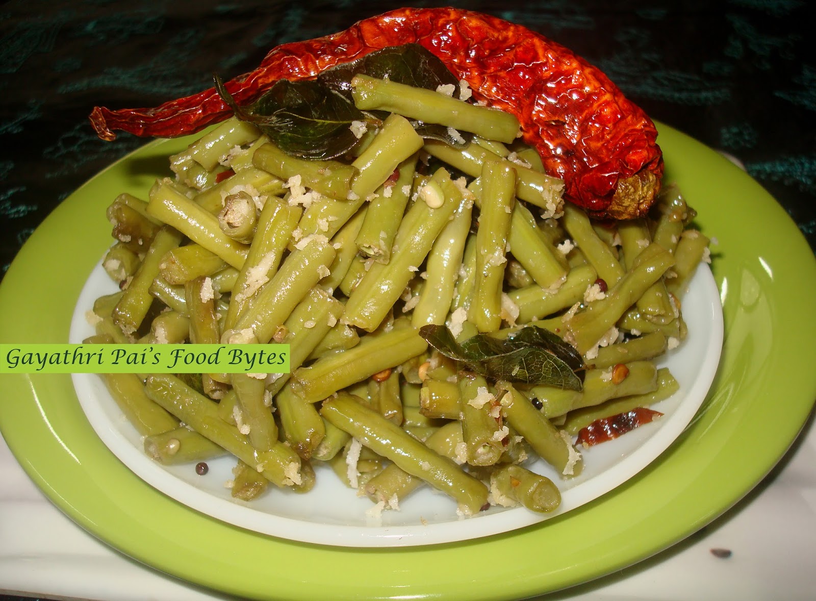 Gayathri Pai's Food Bytes: Alsande Upkari / Chawli Bhaji / Yard long ...