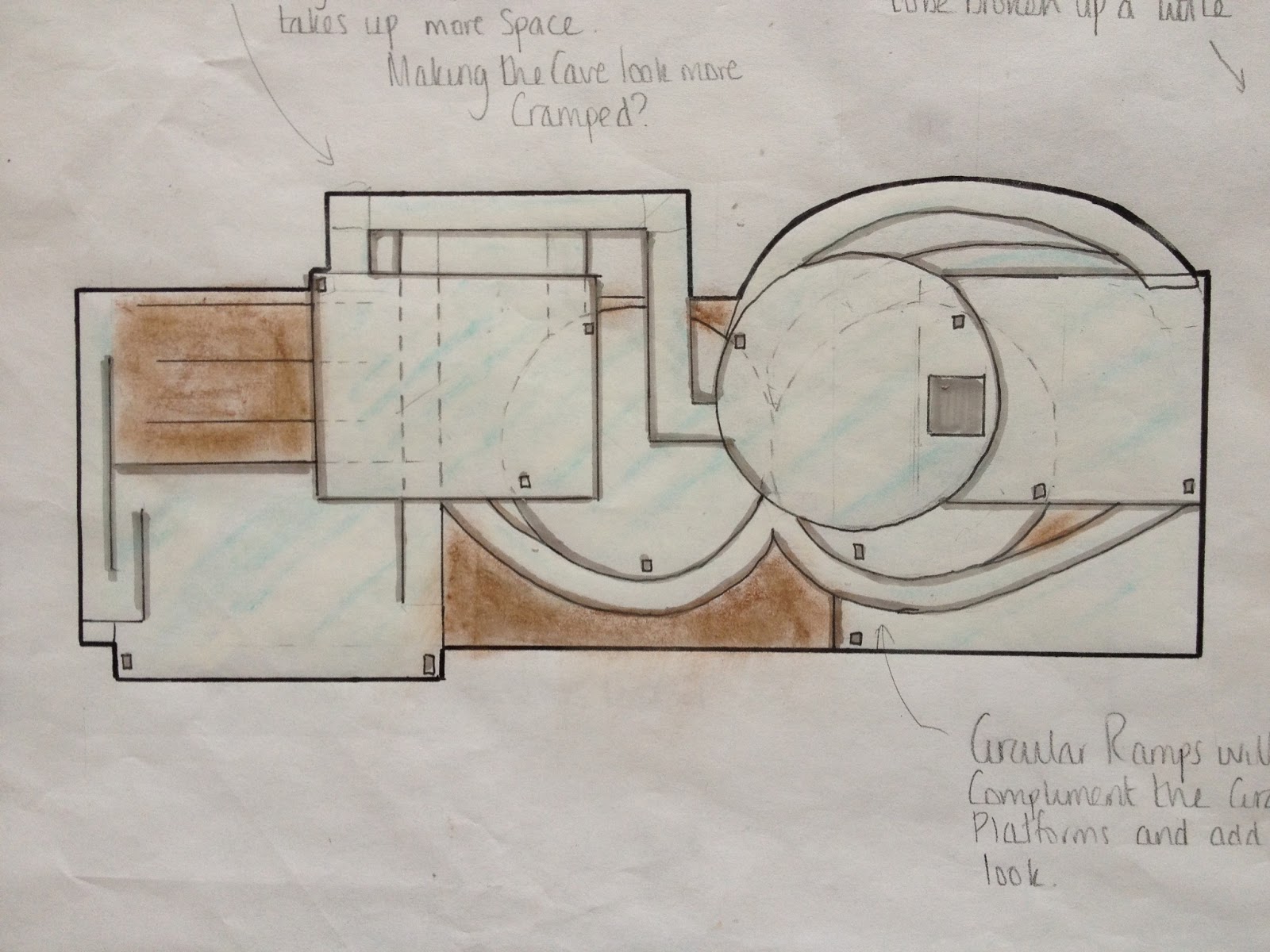 Emily.Waterston: Plan views for my Cave Structure Design