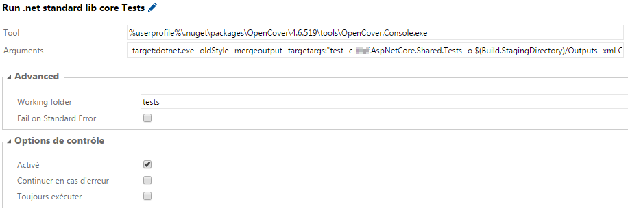 If then else: Build + code coverage + Deploiement ASP.NET Core MVC avec TFS 2015 On Premise
