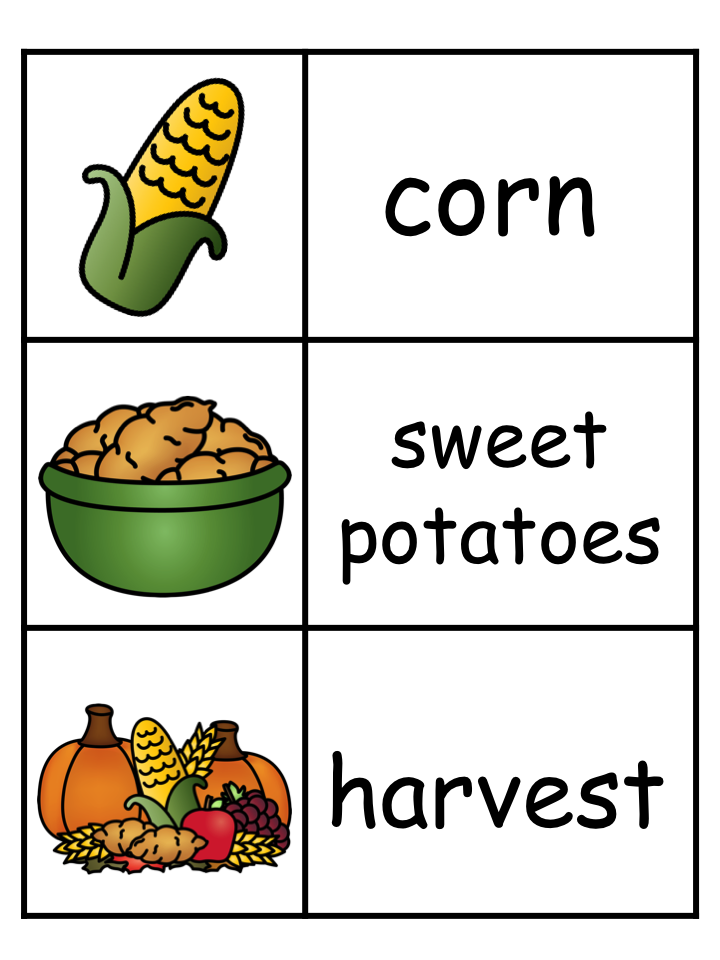 TLC Kindergarten THANKSGIVING VOCABULARY WORDS tlc-kindergarten-thanksgiving-vocabulary-words