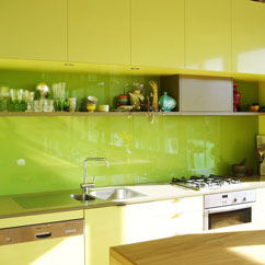 Green Kitchen Splashback @ The Kitchen Design