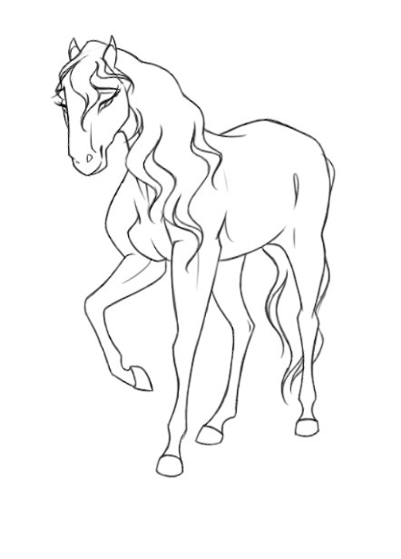 Mare Line Art