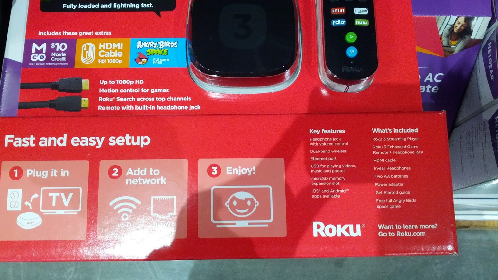Roku 3 Streaming Player with Remote | Costco Weekender