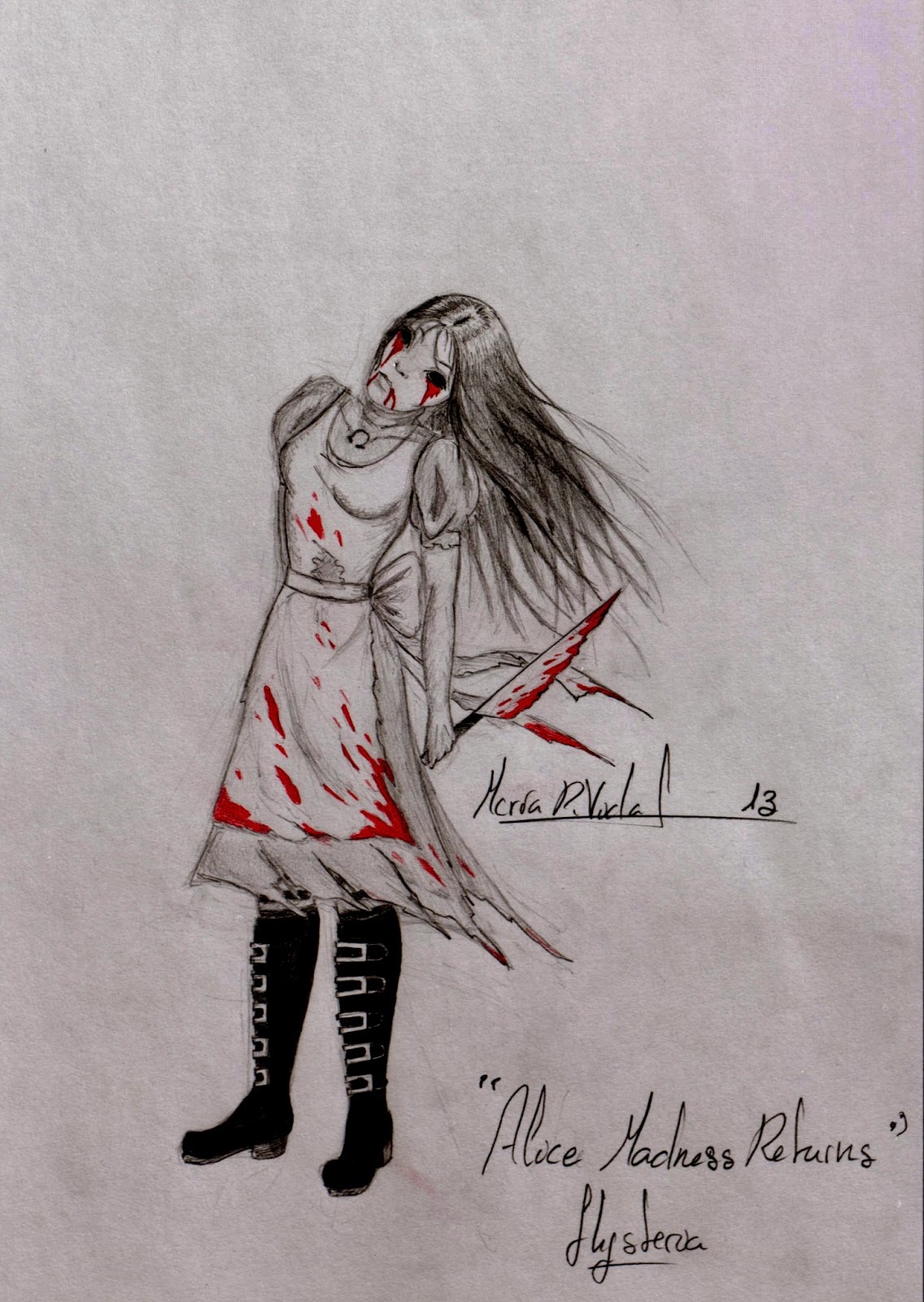 Drawings and sketches while studying: Alice Madness Returns - Hysteria
