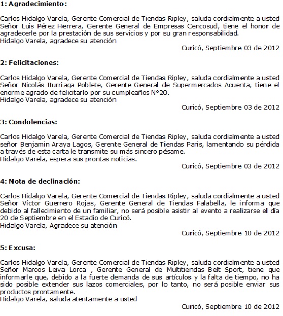 Tentación Dulce Seducción: notas verbales