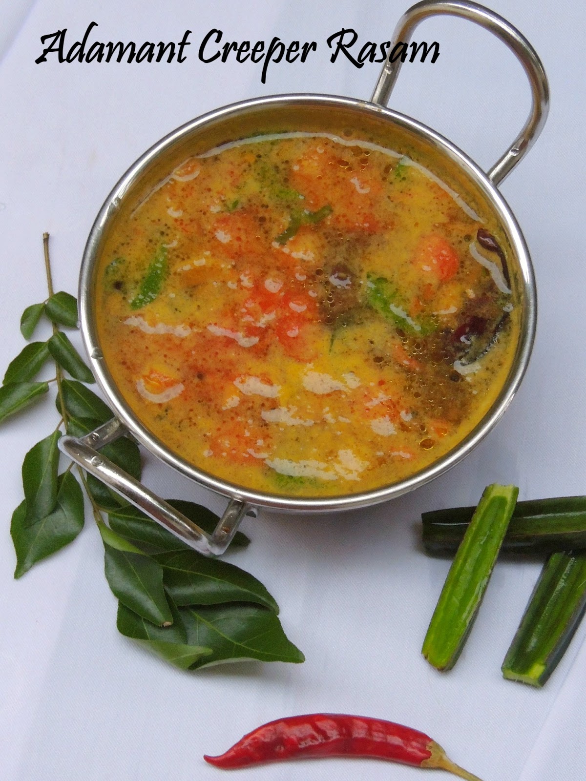 Priya's Versatile Recipes: Adamant Creeper Rasam/Pirandai Rasam/Veldt ...