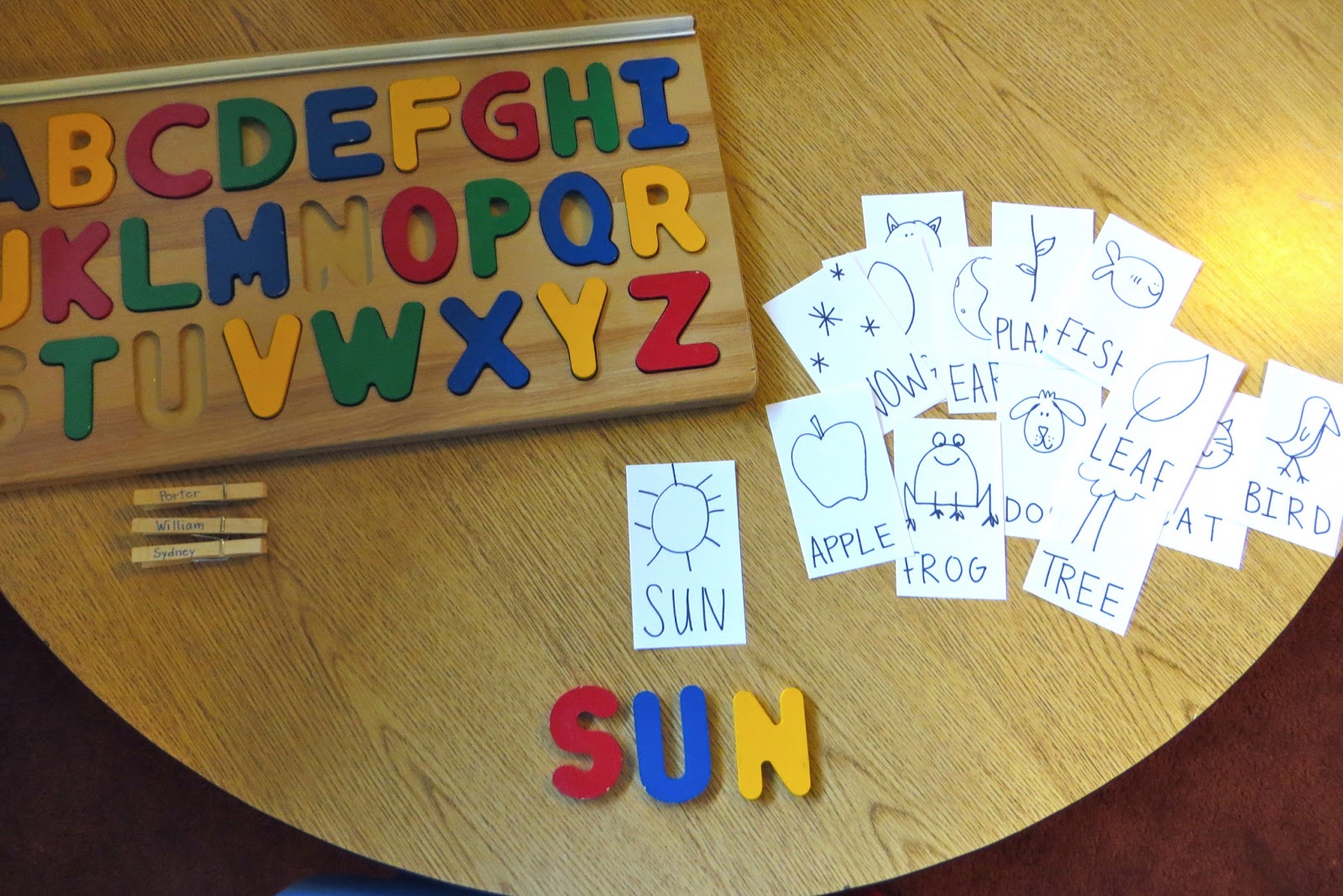 Ms. Sara's Preschool Blog: Learning Station - Matching Letters to ...