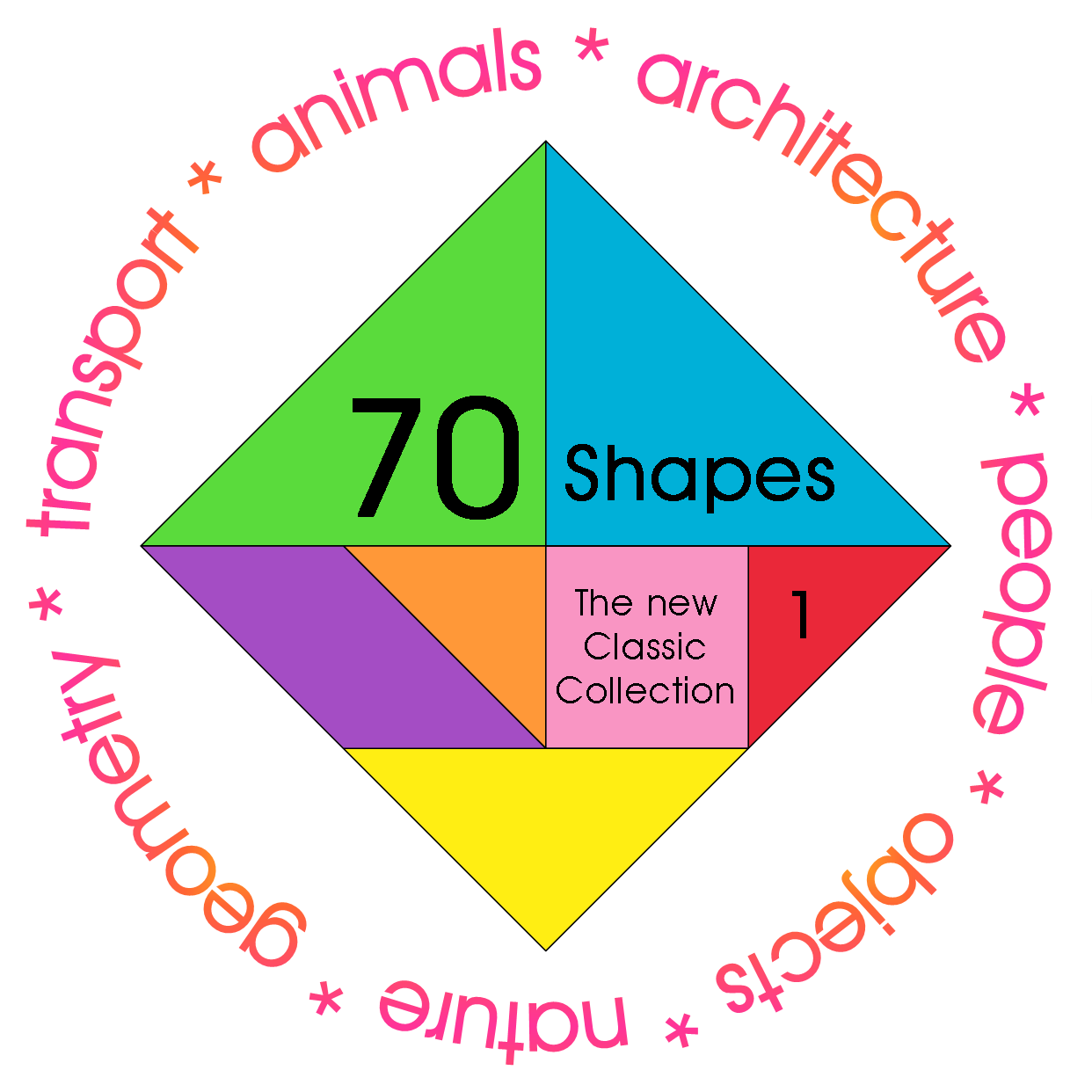 Colorful Tangrams: Animal Alphabet - Tangram Patterns