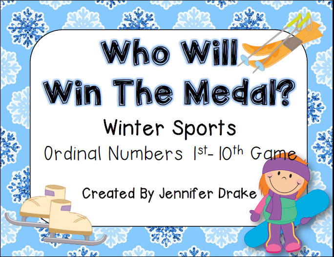 Crayons & Cuties In Kindergarten: Winter Sports Ordinal Numbers Freebie!