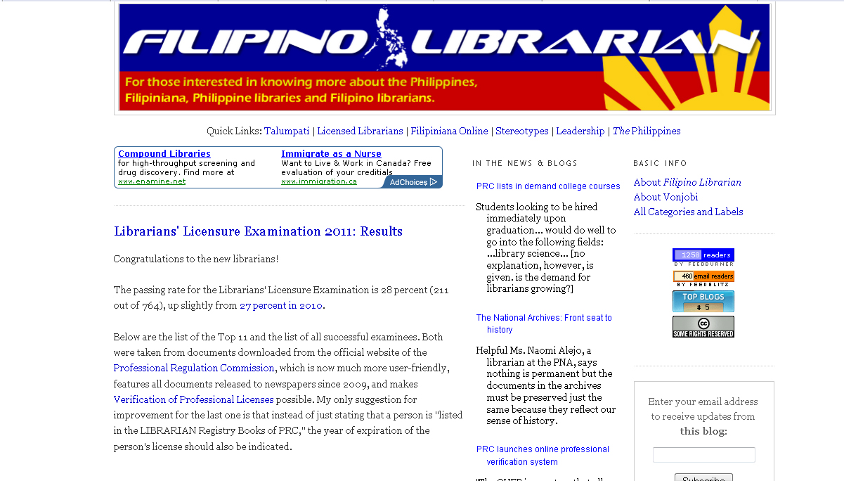 pinoy blog network: The Filipino Librarian